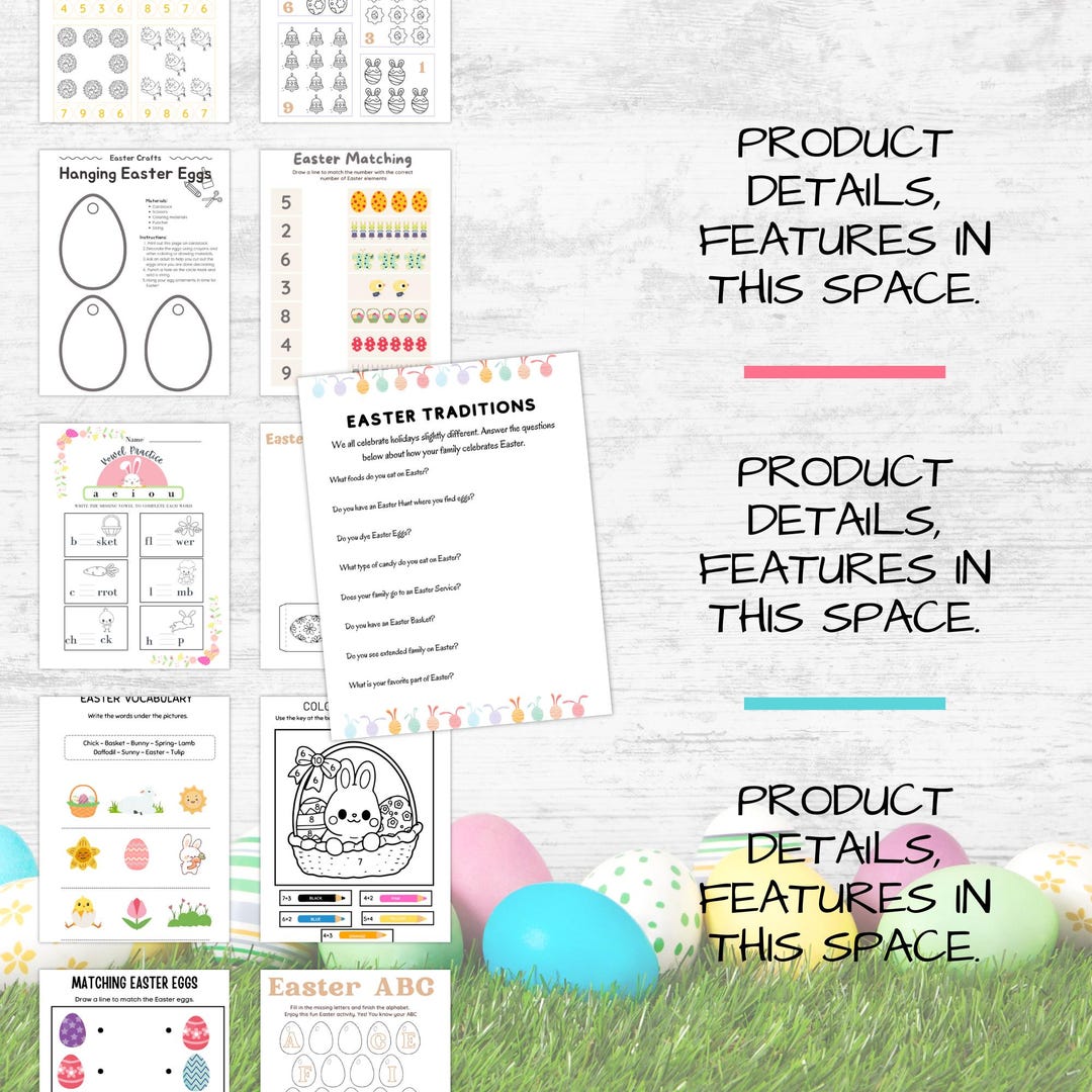Easter Activity Worksheets for Kids | Printable Easter Math, Color by ...