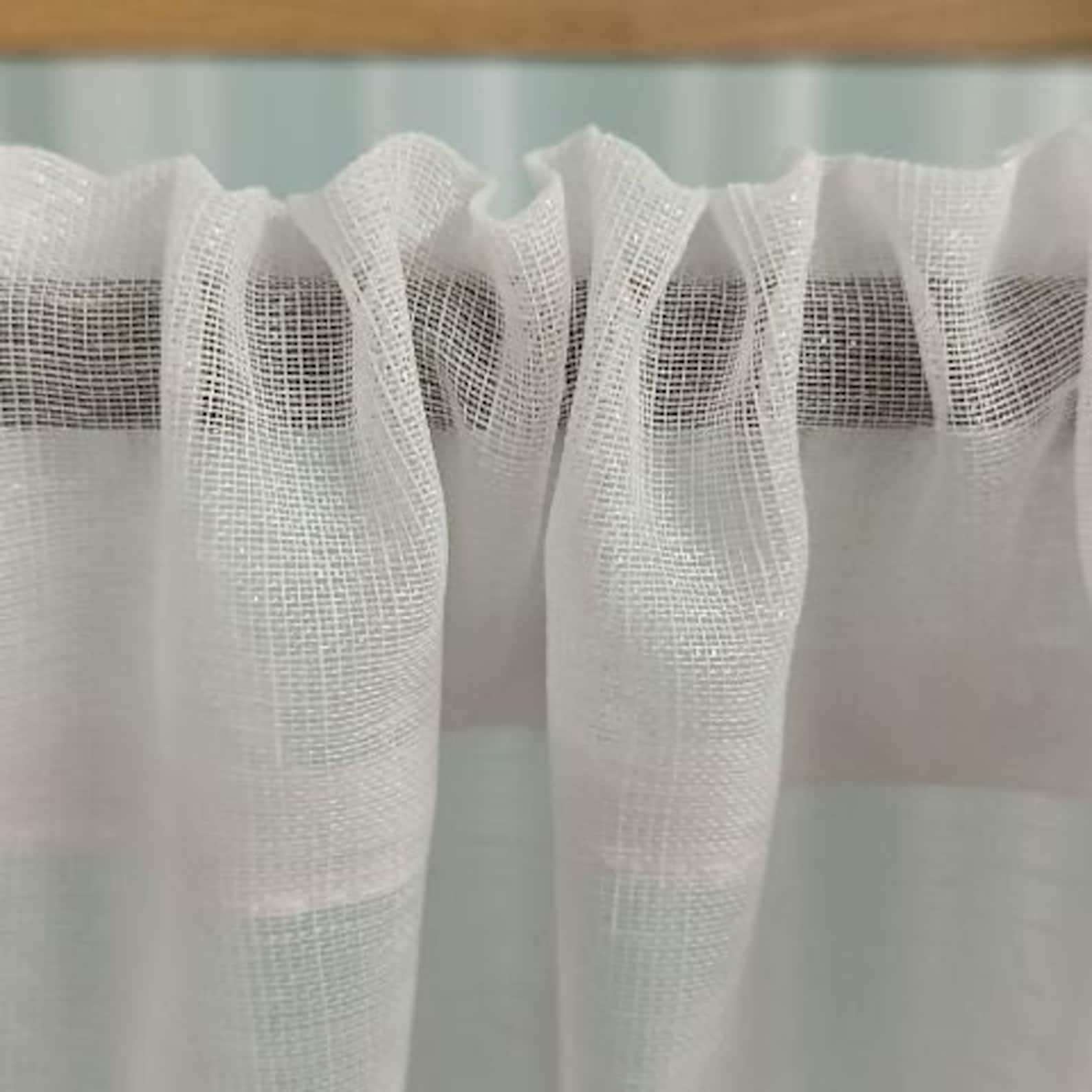 Cafe Curtain White Modern Cafe Curtain With Lace Window Panel French ...