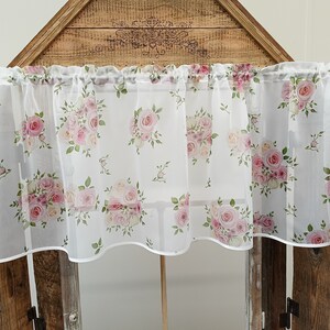 Rose Cafe Curtain - Etsy