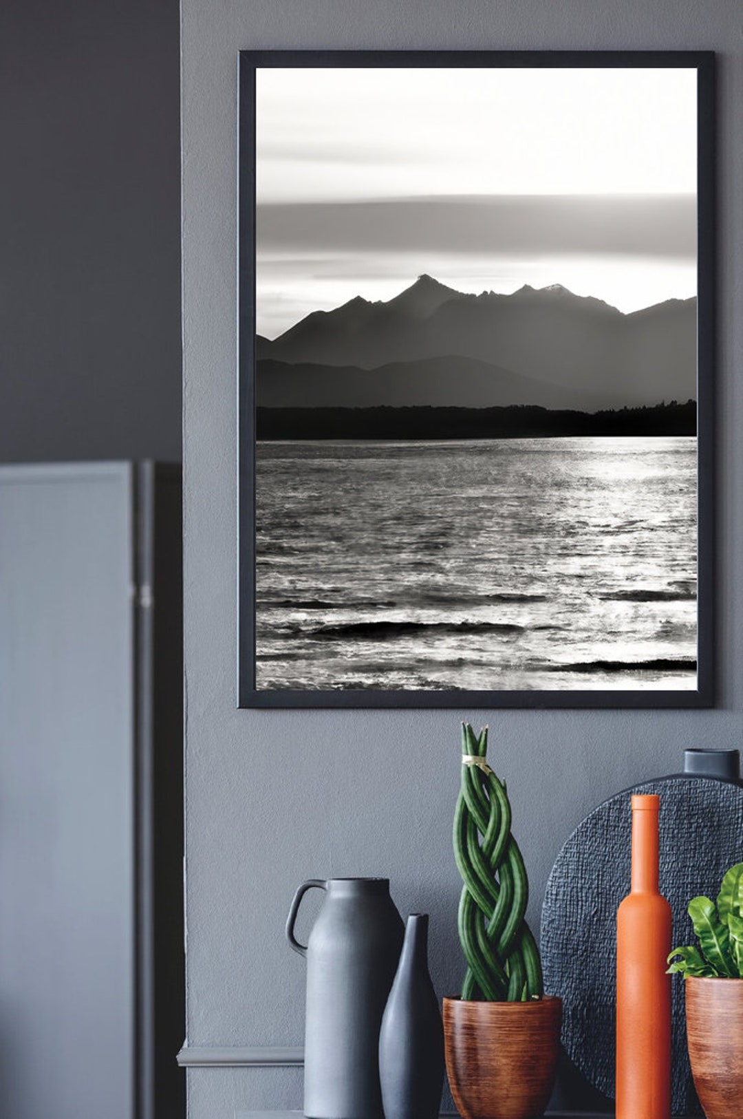 Beautiful Black and White Landscape Poster - Perfect for Adding ...