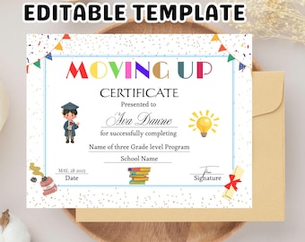 Editable Preschool Graduation Certificate, Prek Diploma Template, End ...