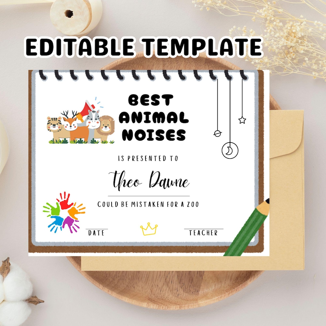 Editable Student Award Certificates: End of Year, Printable PDF & Canva ...