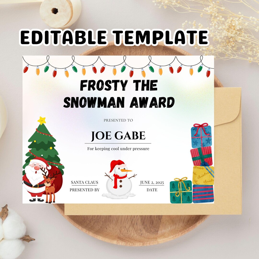 Funny Holiday Employee Award Certificates: Christmas Staff Appreciation ...
