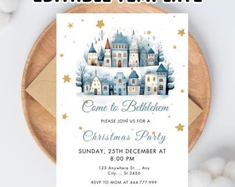 Night in Bethlehem Invitation | Ward Christmas Party Invite | LDS ...