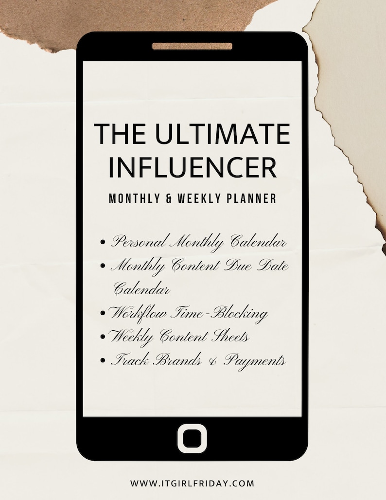 The Ultimate Influencer Planner - Etsy