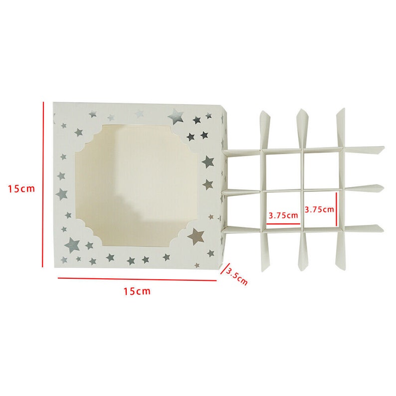 Silver and Gold Star Empty Pick & Mix Sweet Boxes Window Display Ideal ...