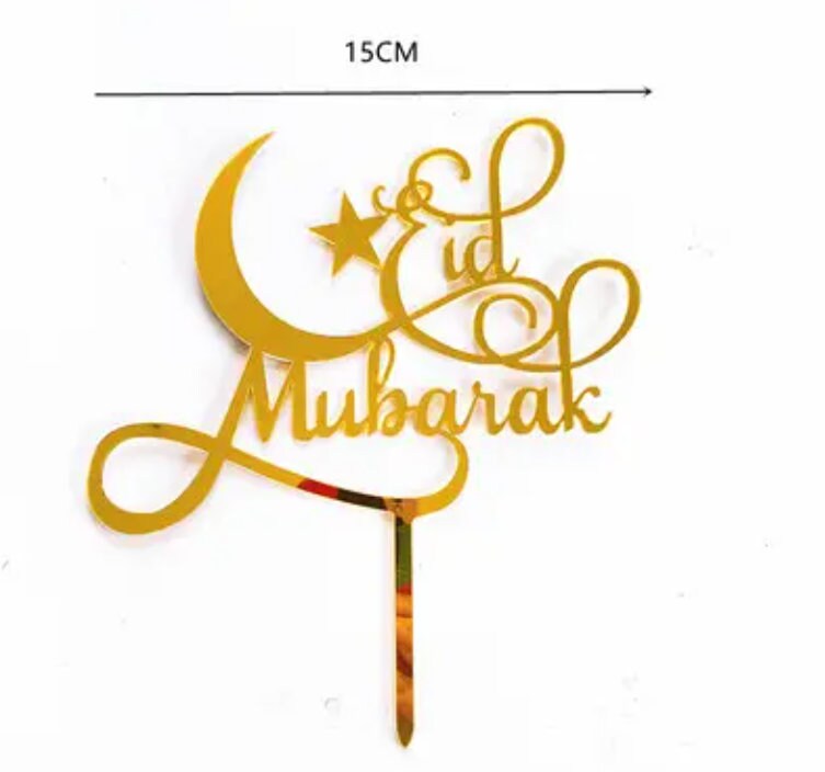 Eid Mubarak Cake Toppers EID Decorations With Moon and Star Cake ...