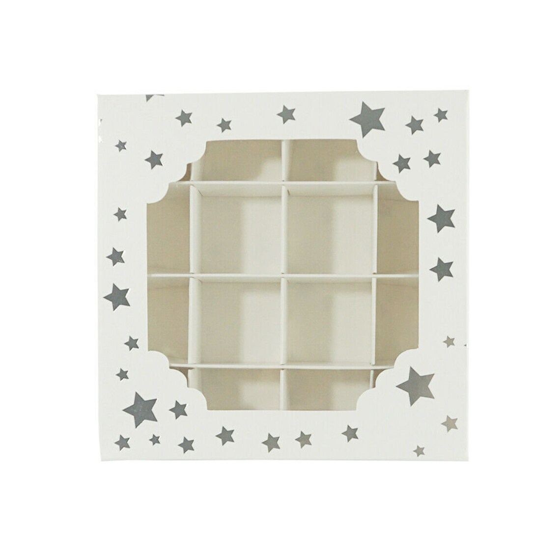 Silver and Gold Star Empty Pick & Mix Sweet Boxes Window Display Ideal ...