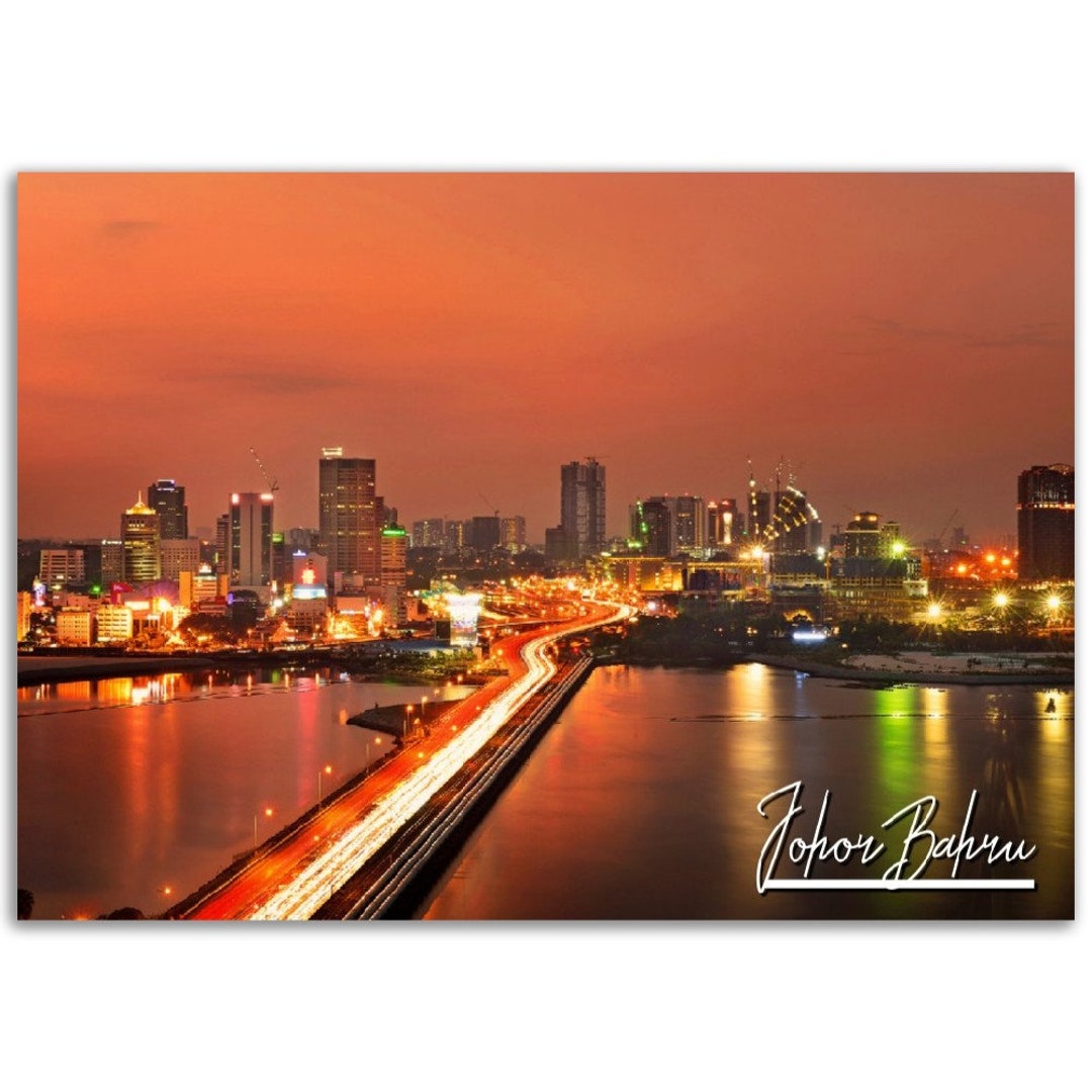 Johor Bahru Skyline Poster: Malaysia Travel Photography Print - Etsy