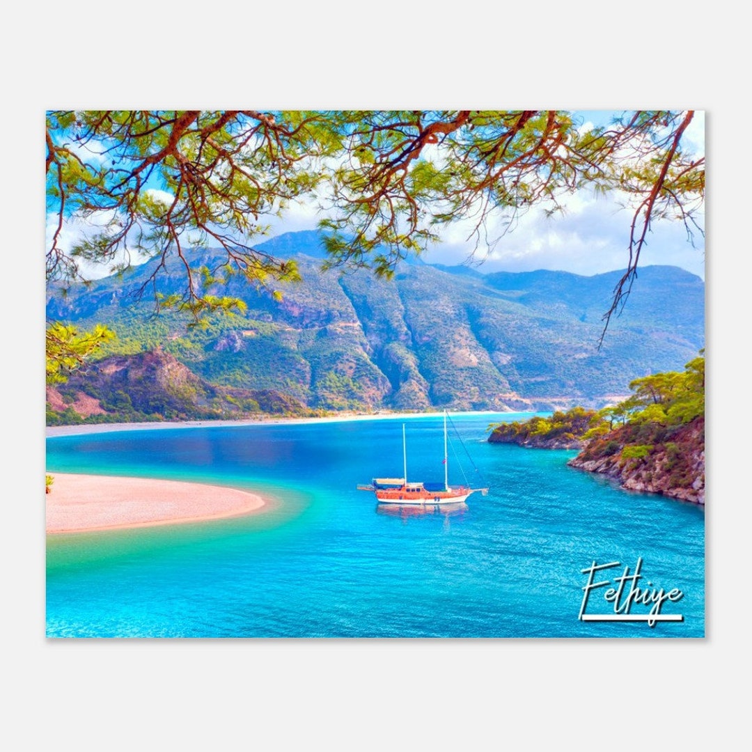 Fethiye Türkei Poster Druck Wand Kunst Fethiye Wohnkultur Fethiye Boot ...