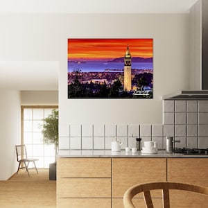 Berkeley Poster Print California Wall Art Berkeley Sunset City Photo ...