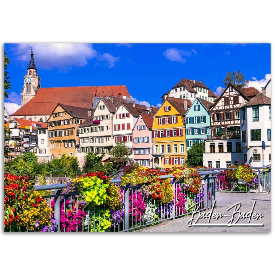 Baden-baden Poster Germany Print Wall Art | Baden-baden Home Decor Gift ...