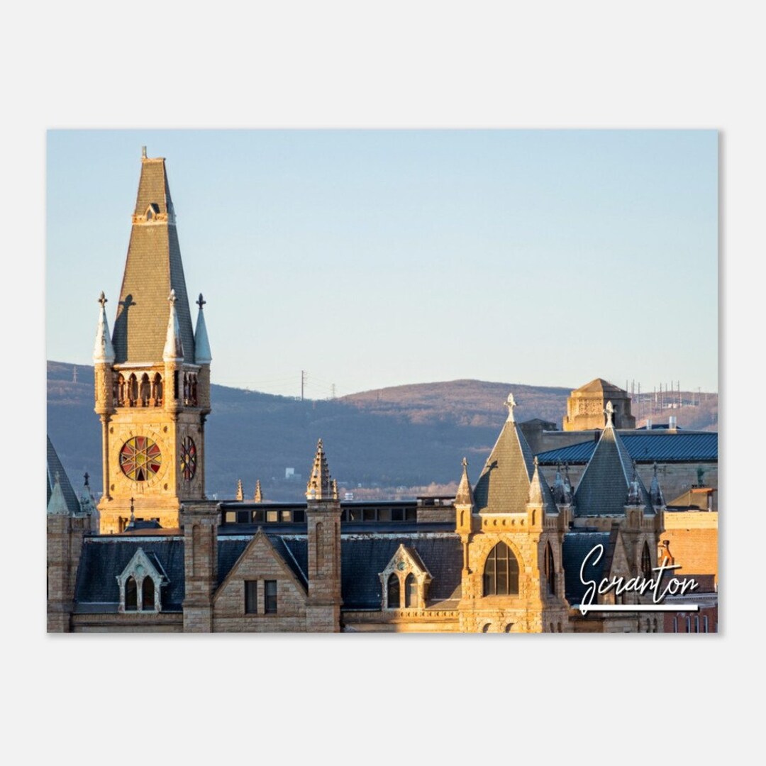 Scranton Pennsylvania Skyline Poster: Cityscape Travel Photo Print - Etsy