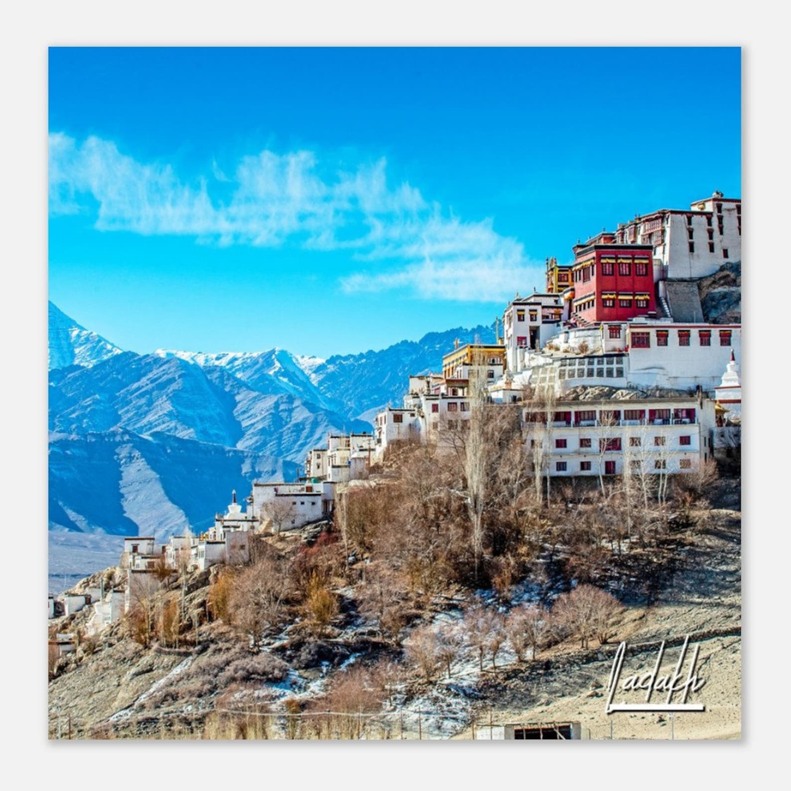 Ladakh India Poster Wall Art Ladakh Home Decor Ladakh Thissen Monastery ...