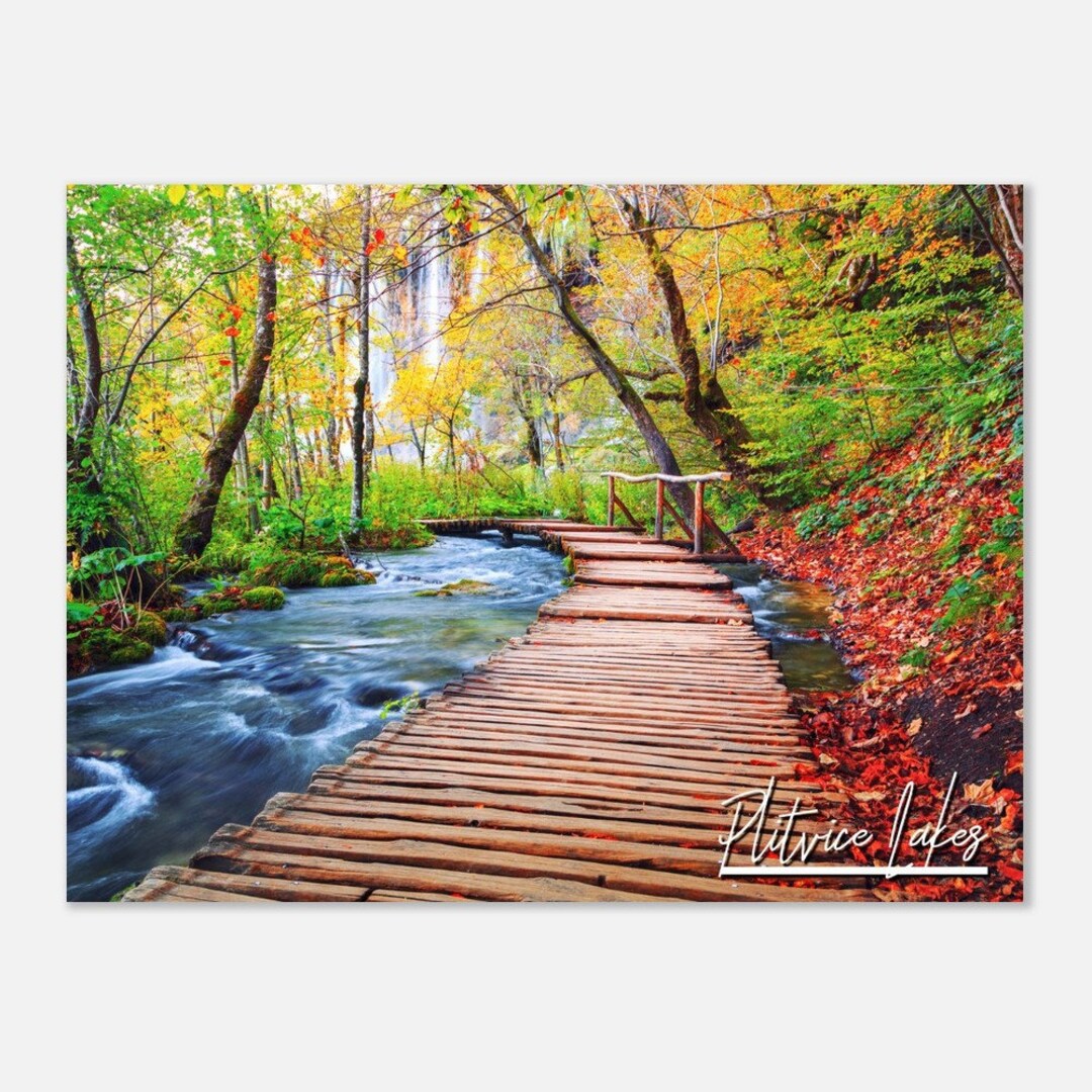 Plitvice Lakes National Park Croatia Travel Poster Wall Art | Plitvice ...