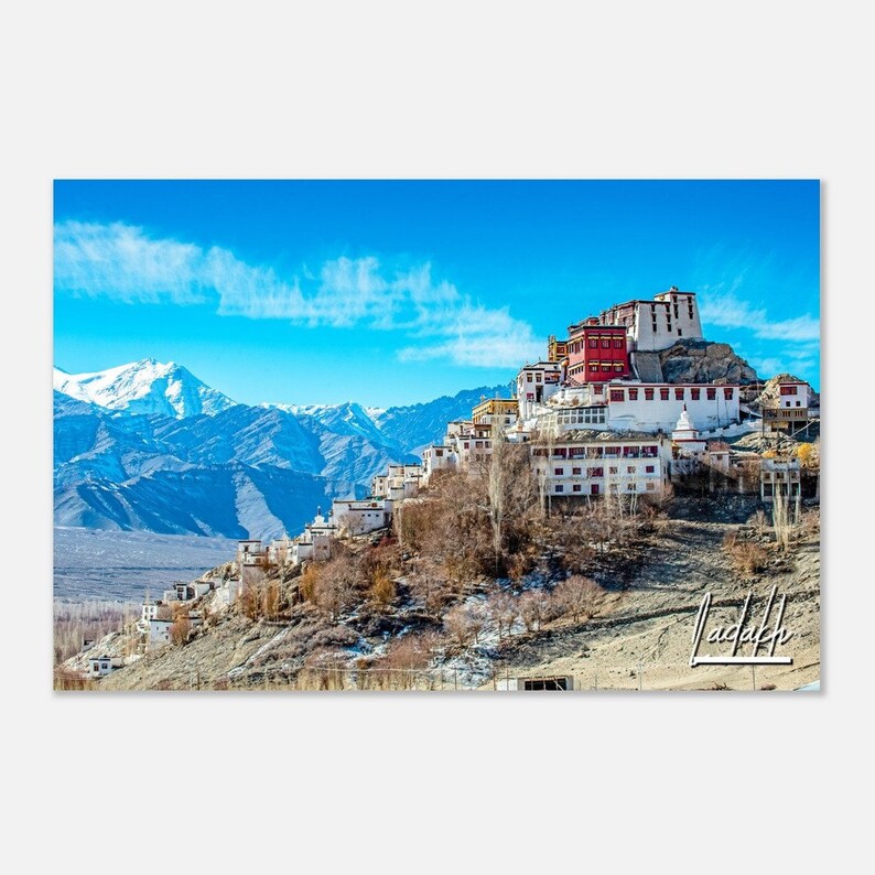 Ladakh India Poster Wall Art Ladakh Home Decor Ladakh Thissen Monastery ...