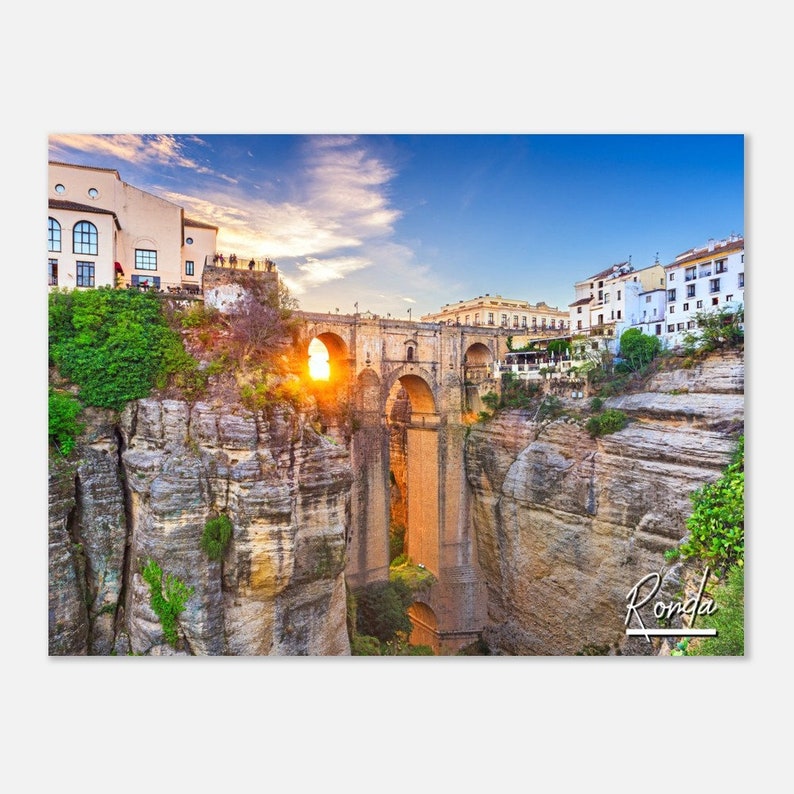 Ronda Spain Travel Poster Wall Art | Ronda Home Decor | Ronda Puente ...