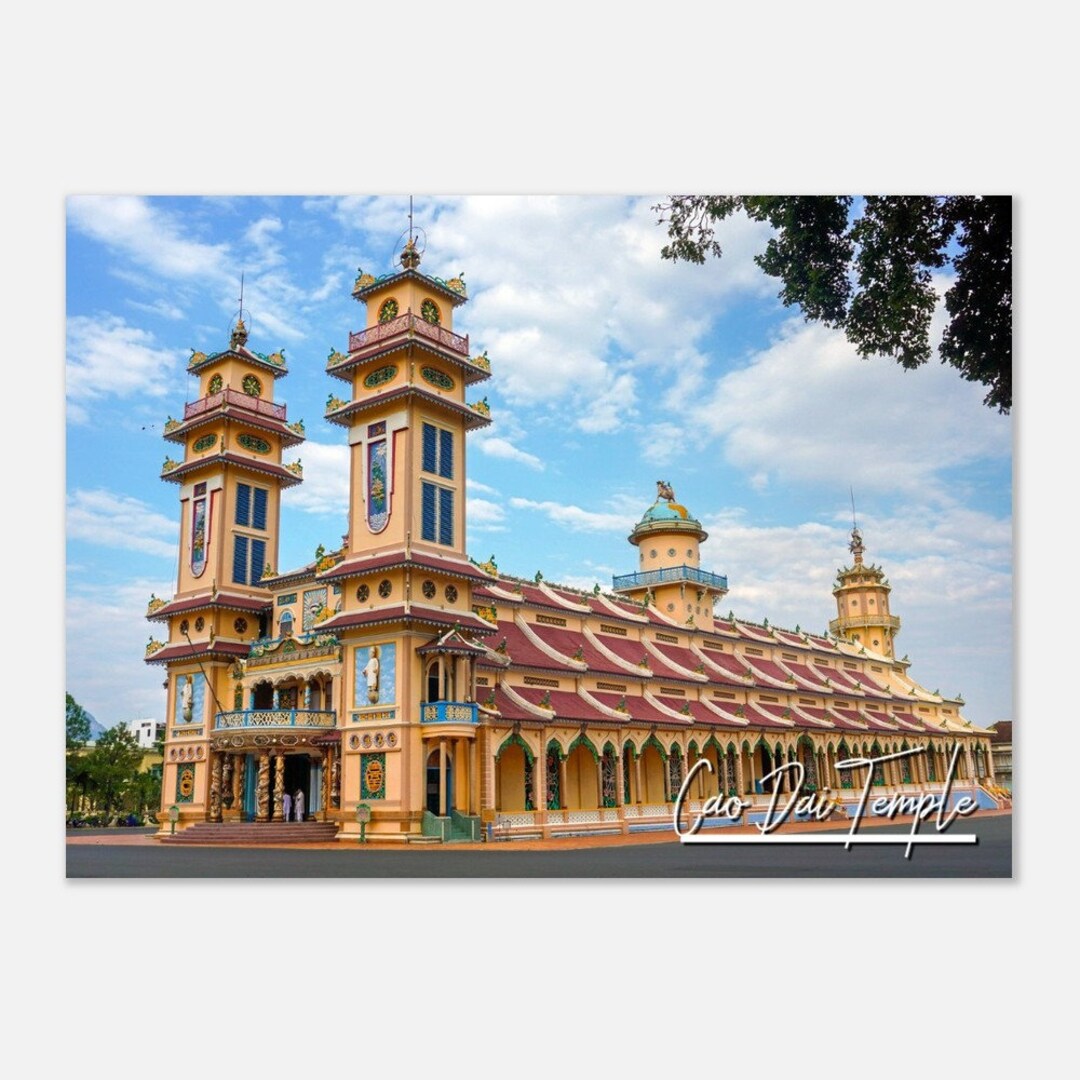 Cao Dai Temple Building Vietnam Travel Poster Wall Art | Cao Dai Home ...