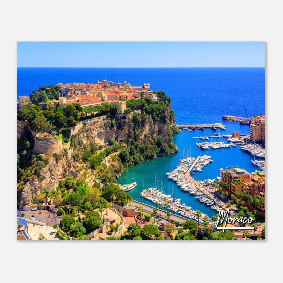 Monaco Poster Print Wall Art Monaco Home Decor | Monaco Old Town Europe ...