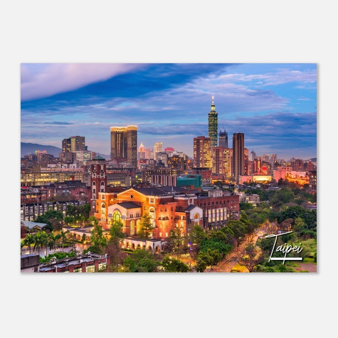 Taipei Taiwan Poster Print Wall Art | Taipei Home Decor | Taipei Print ...