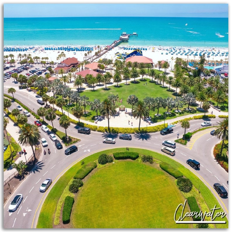 Clearwater Poster Florida Print Wall Art Clearwater Beach Home Decor ...