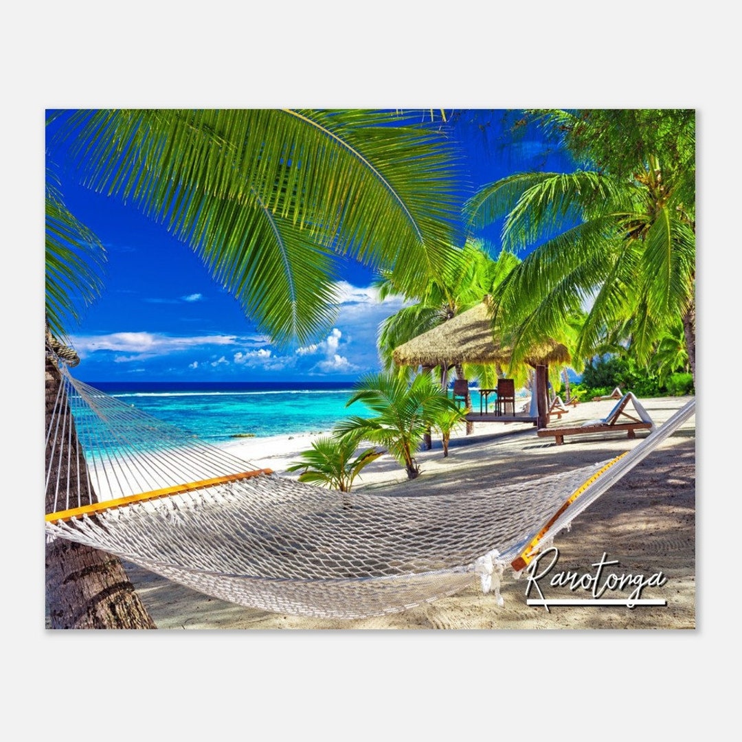 Rarotonga Cook Islands Poster Wall Art Rarotonga Hanging Swing Home ...