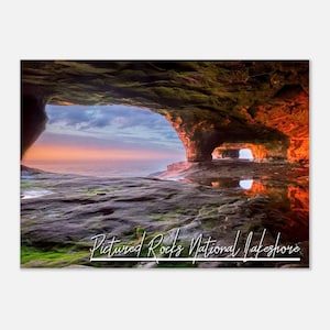 Pictured Rocks National Lakeshore Poster Print Michigan Wall Art MI ...