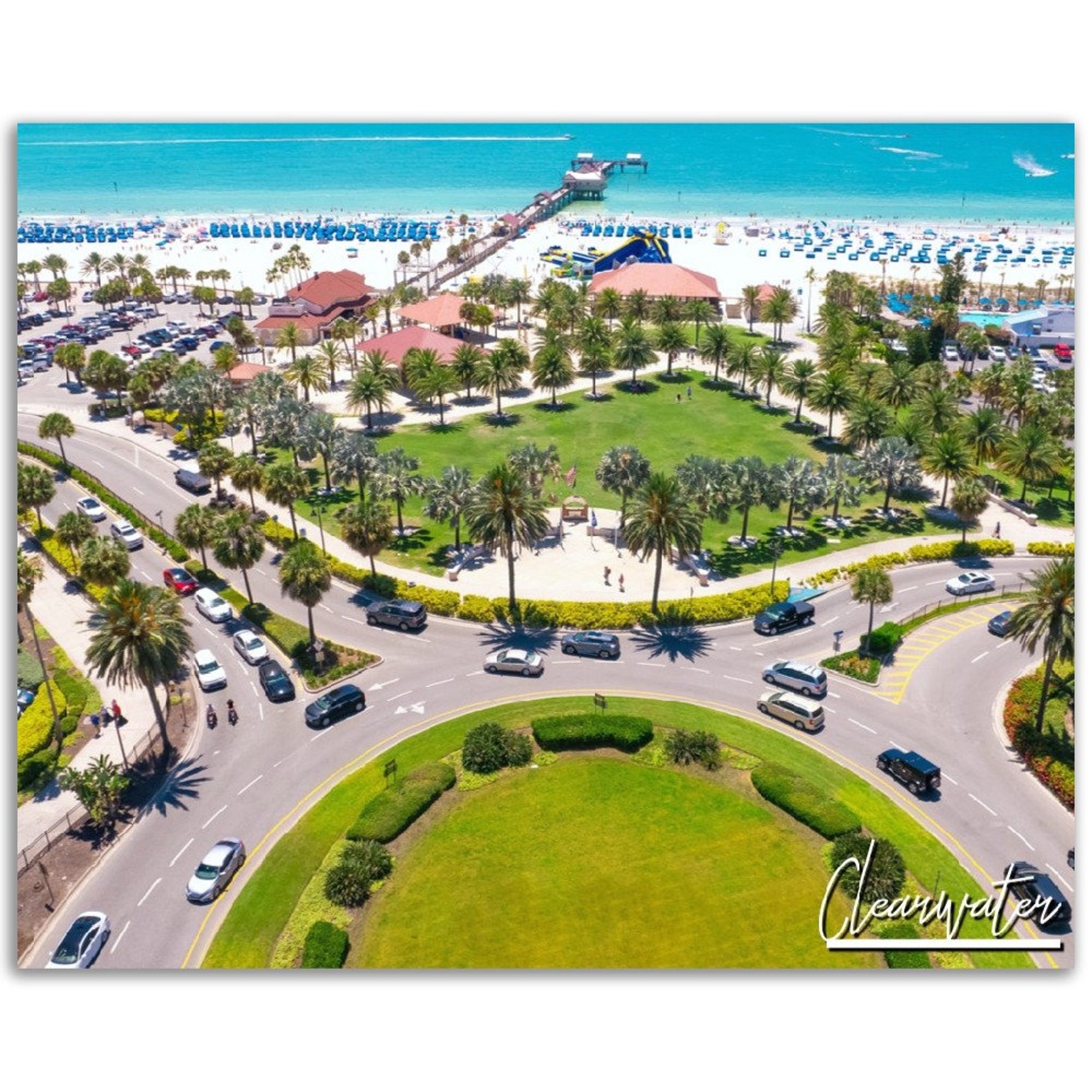 Clearwater Poster Florida Print Wall Art Clearwater Beach Home Decor ...