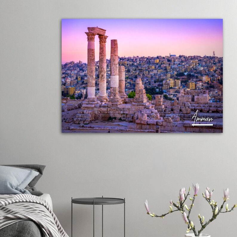 Amman Poster Jordania Print Wall Art | Amman Photo Historical Ancient ...