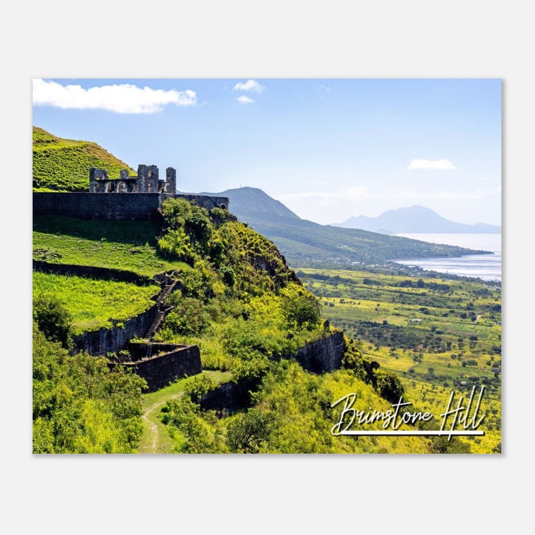 Brimstone Hill Fortress Poster: Saint Kitts Coastline Wall Art - Etsy