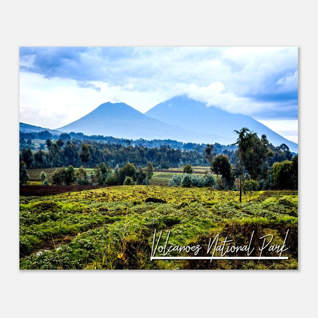 Volcanoes National Park Rwanda Poster Print: Africa Travel Photo - Etsy
