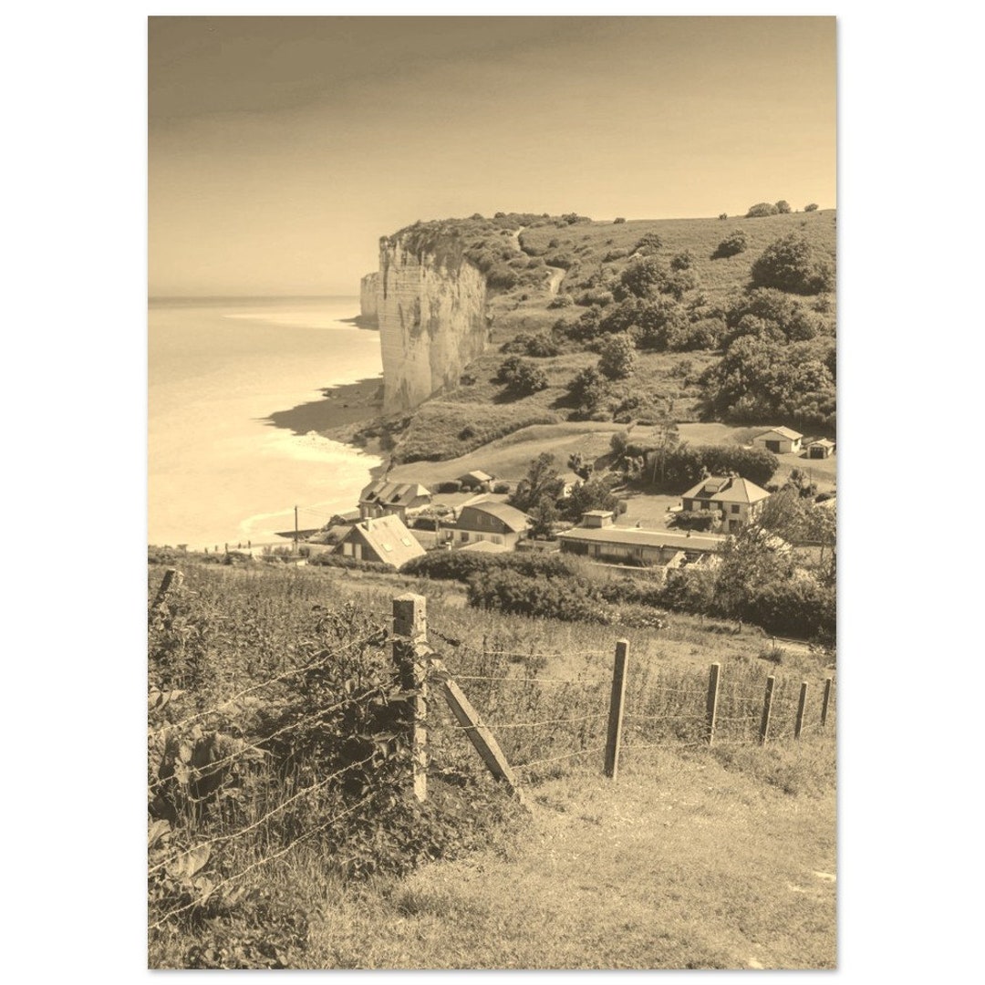 Vintage Normandy France Poster | Retro Normandy Countryside Sepia Print ...