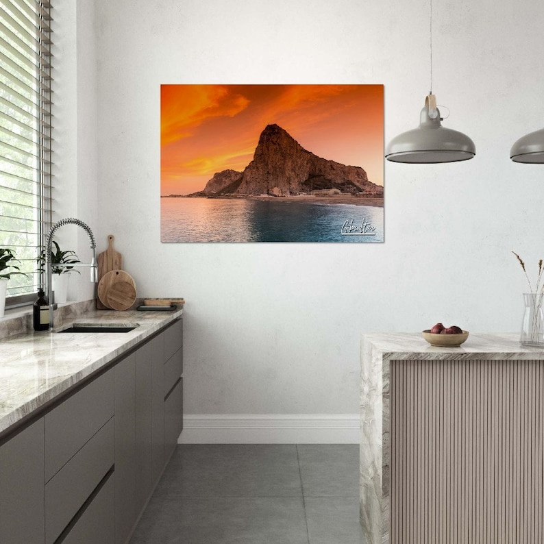 Gibraltar Sunset Beach Poster: Mediterranean Wall Art Print - Etsy