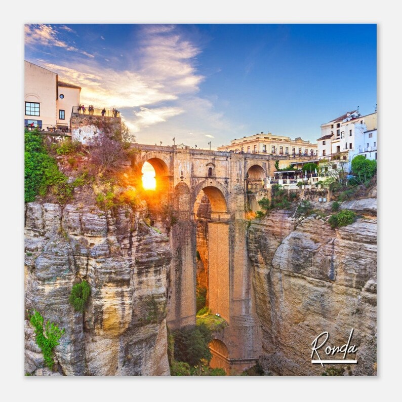 Ronda Spain Travel Poster Wall Art | Ronda Home Decor | Ronda Puente ...