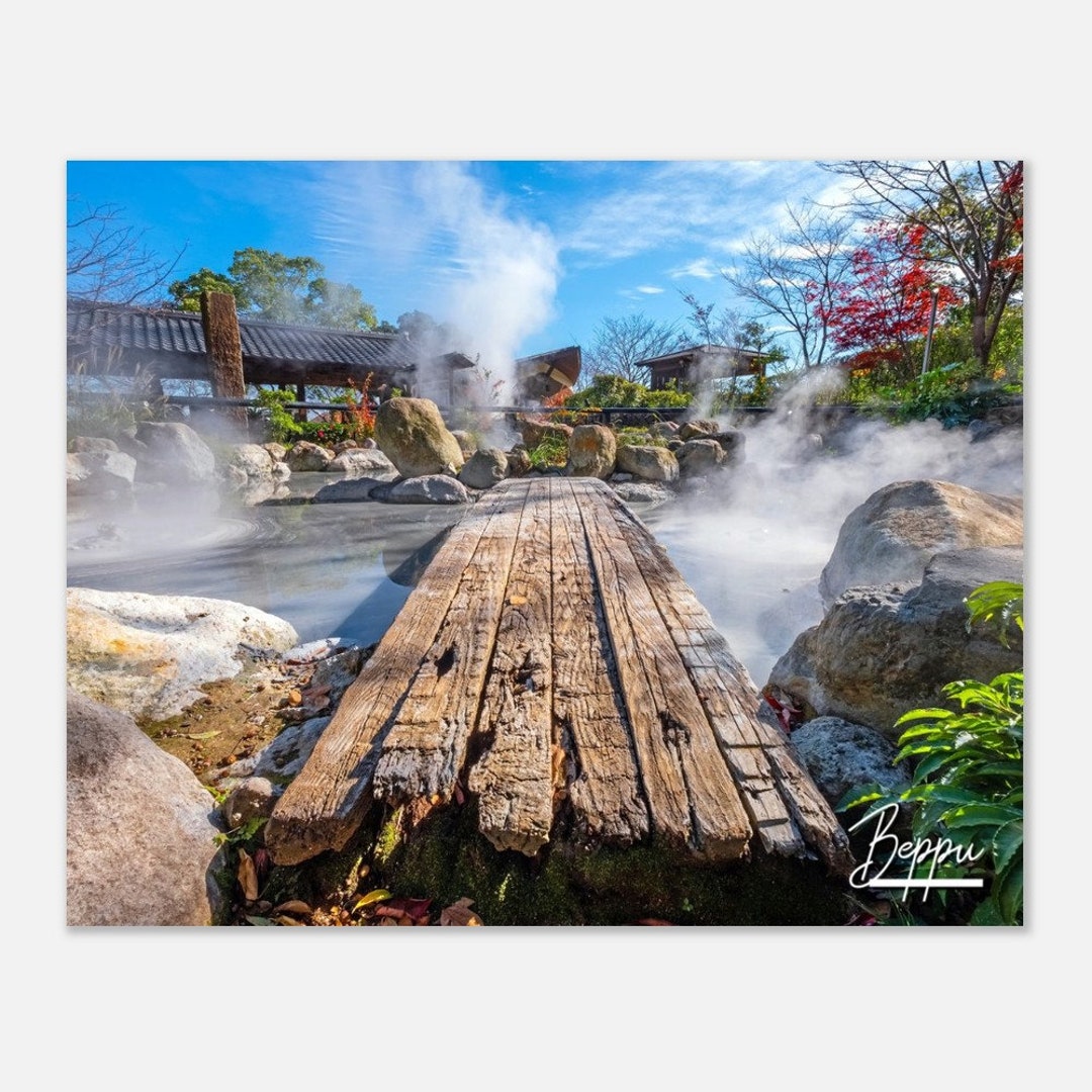 Beppu Japan Travel Poster Wall Art | Beppu Home Decor | Oniishibozu ...