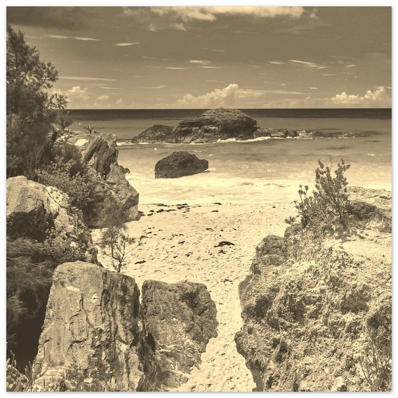 Vintage Bermuda Seascape Travel Poster Print Wall Art Retro Bermuda ...