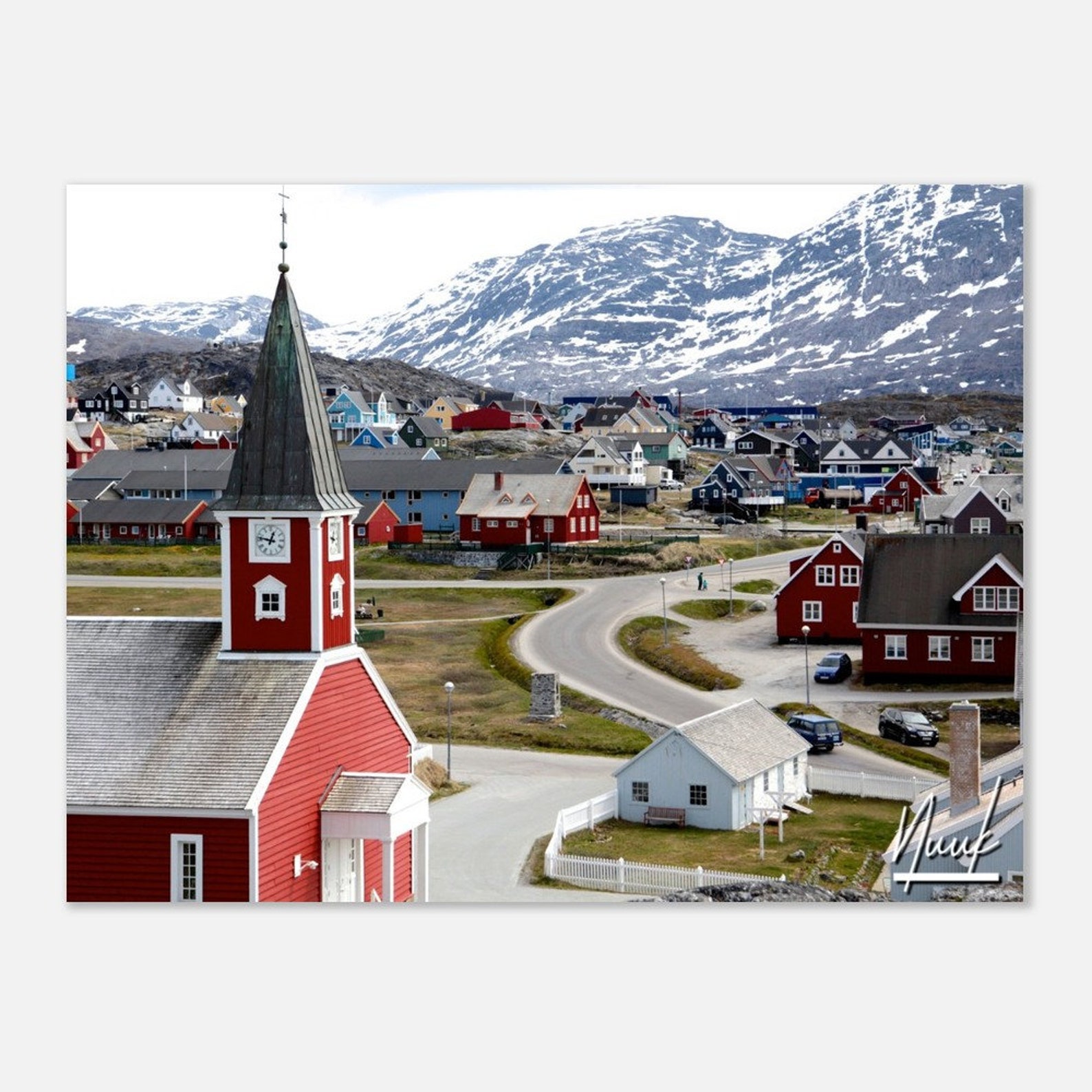 Nuuk Greenland Poster Print Wall Art Nuuk Church Home Decor Nuuk ...