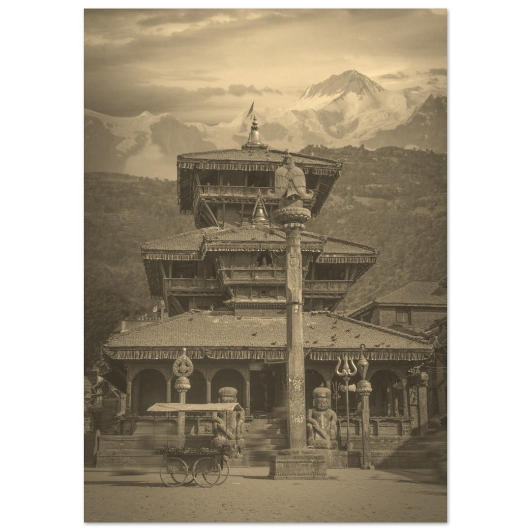Vintage Kathmandu Nepal Travel Poster Print Wall Art | Retro Kathmandu ...