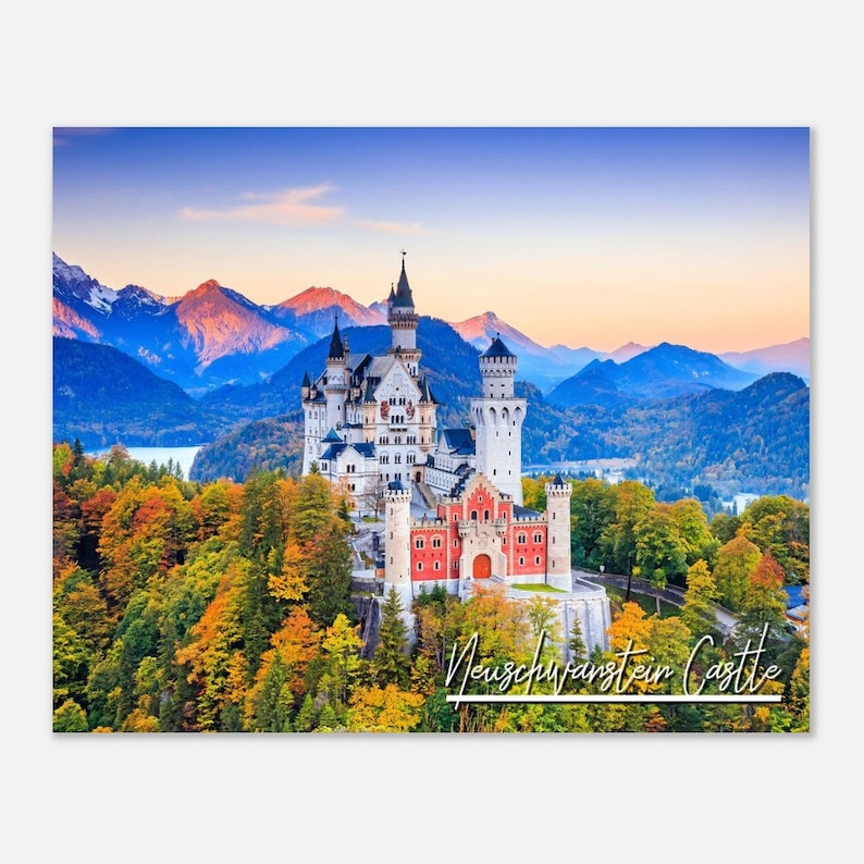 Neuschwanstein Castle Germany Travel Poster Wall Art - Etsy