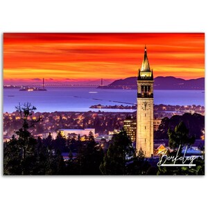 Berkeley Poster Print California Wall Art Berkeley Sunset City Photo ...