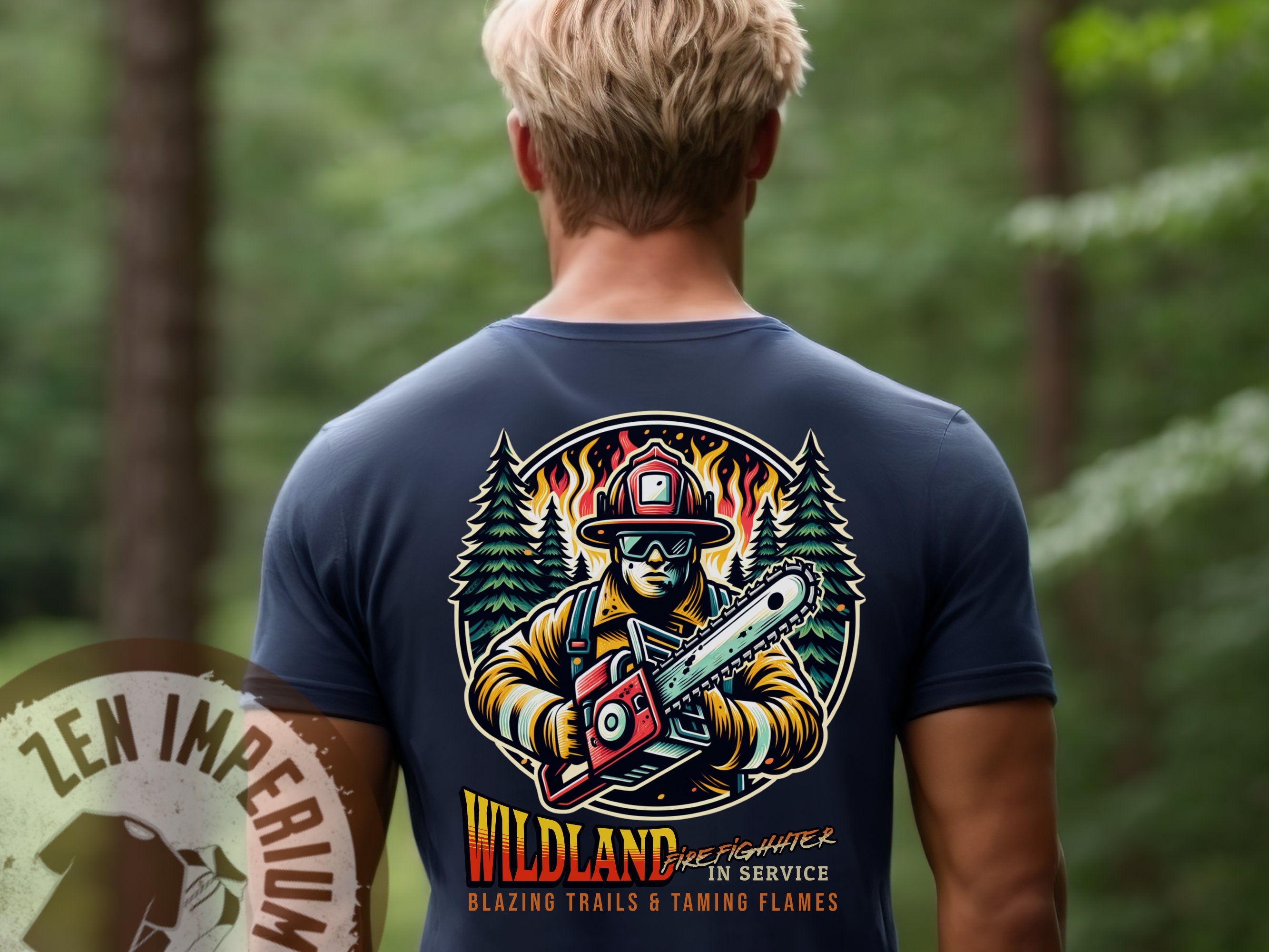 Wildland Firefighter Shirt Front Back Image Casual Wear off Duty ...