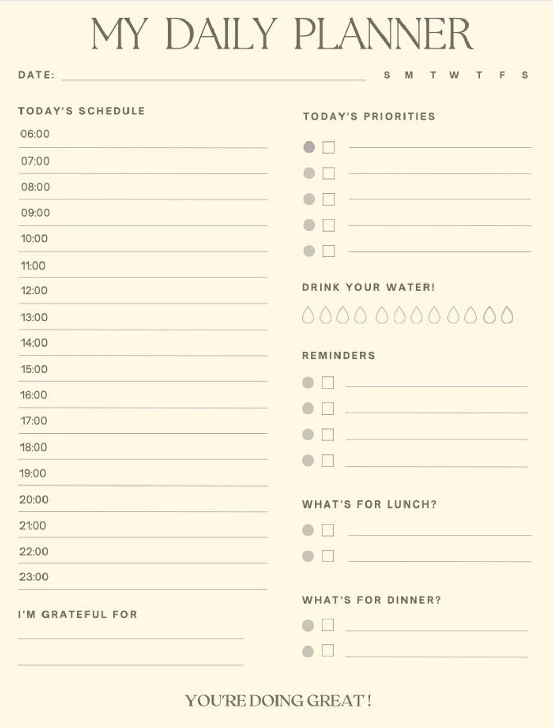 Minimalist Clean Aesthetic Daily Planner 2023 - Etsy