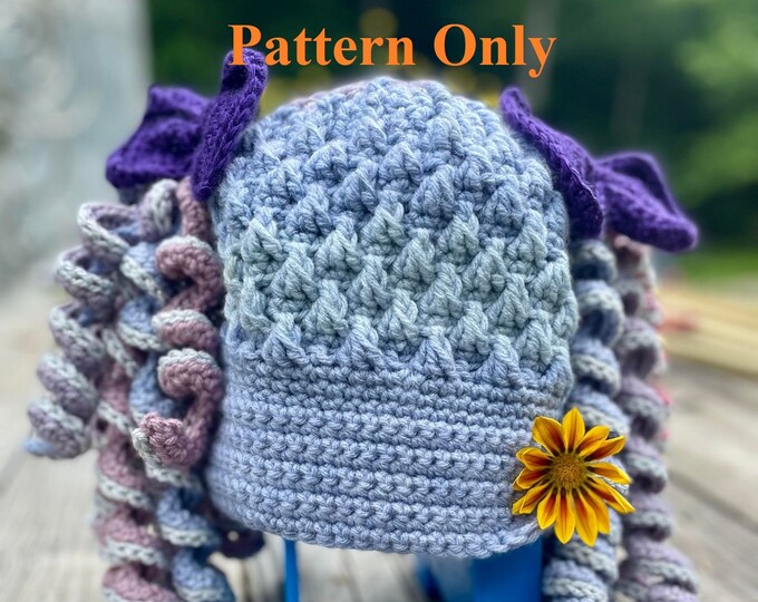 Crochet Pigtail Hat PATTERN Please Read Description Before Buying - Etsy Israel