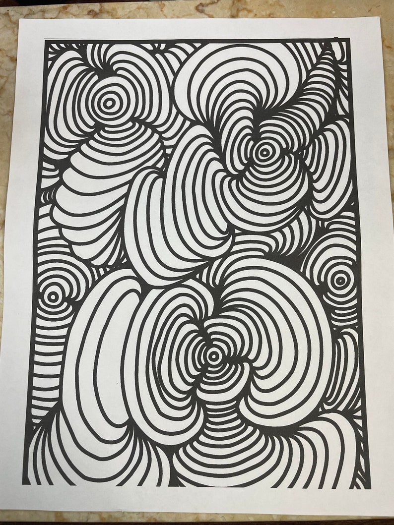 Vortex Tendrils Coloring Page - Etsy