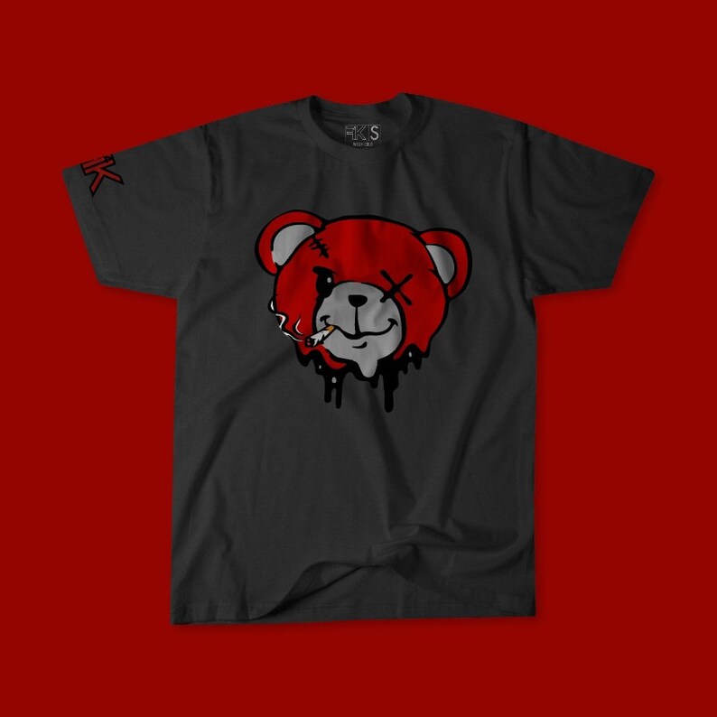 Bad Teddy Bear Graphic Tee Personalized/customizable Street Wear. Fits ...