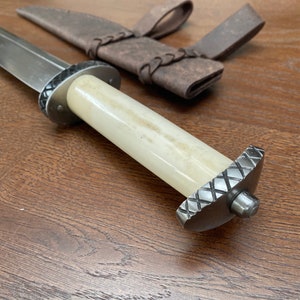 Saxon Short Seax With Bone Handle and Leather Sheath - Etsy