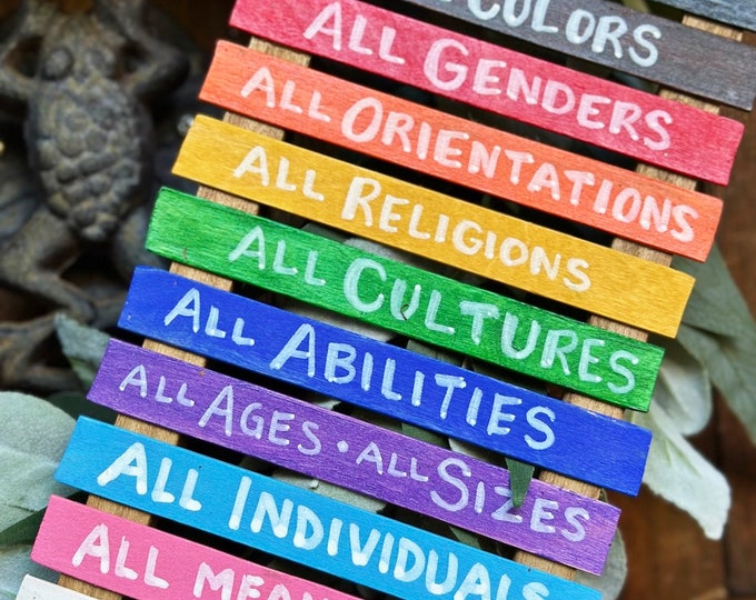 Add Rainbow Welcome Sign With Wreath Purchase, Colorful Inclusive ...