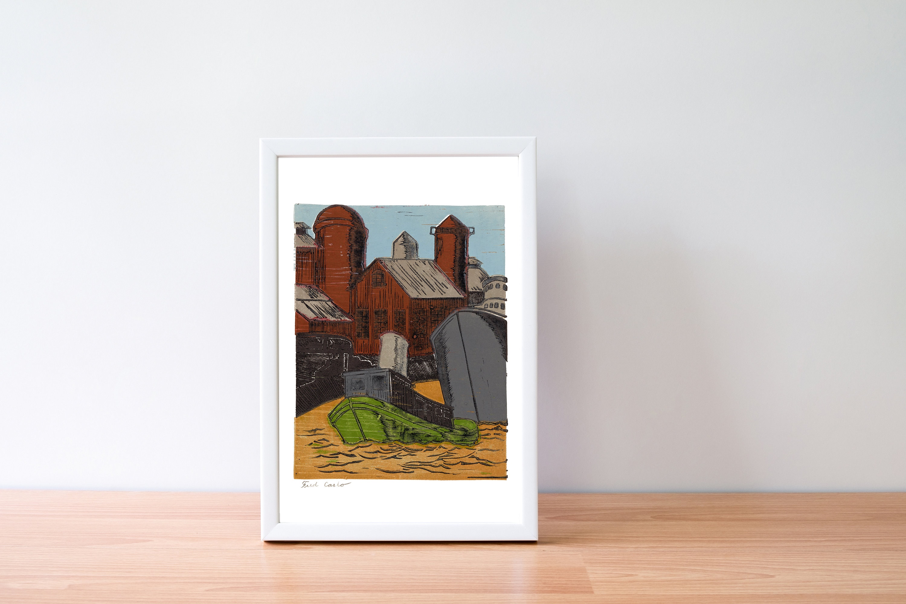 Vintage Tugboat Poster, 1935-1943 Harbour Print, Mid Century Modern ...