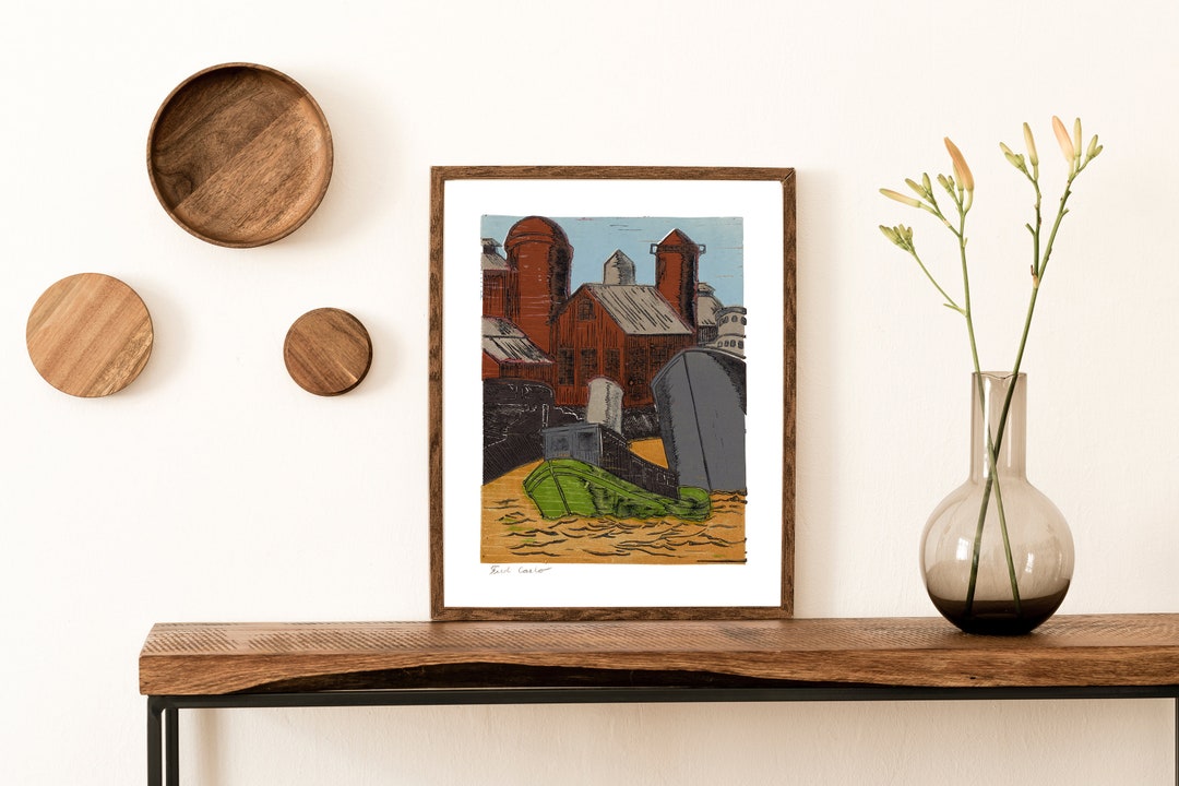 Vintage Tugboat Poster, 1935-1943 Harbour Print, Mid Century Modern ...