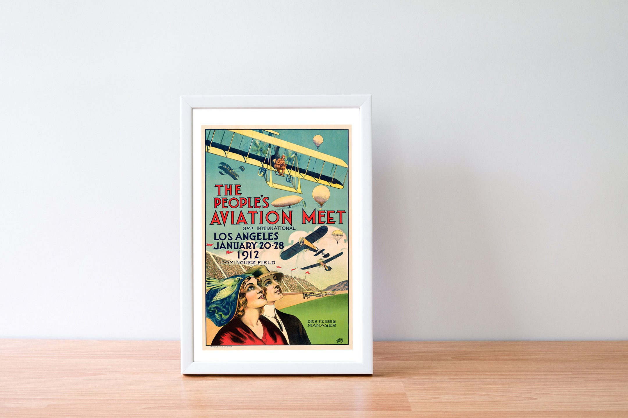 People’s Aviation Meet • 1912 Vintage Airshow Poster • Printable Wall ...